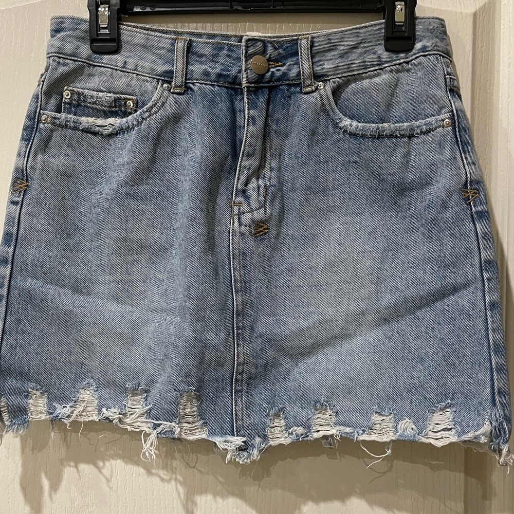Renuar Mini Denim Skirt - Gem